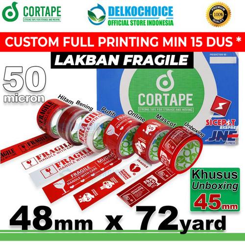 Jual Lakban FRAGILE 48mm PREMIUM Plakban Isolasi HANDLE WITH CARE KARGO ...