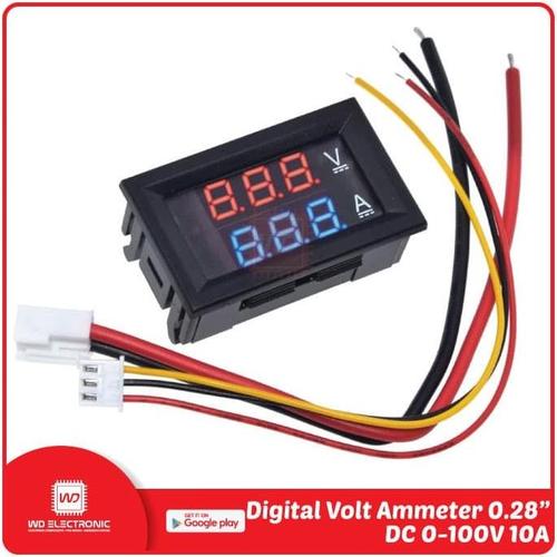 Jual DIGITAL VOLT METER AMPERE METER DC 100V 10A VOLTMETER AMMETER 100V ...