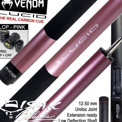 Jual Venom Lucid Carbon LCP Pink Cue Uniloc Low Deflection Stick ...
