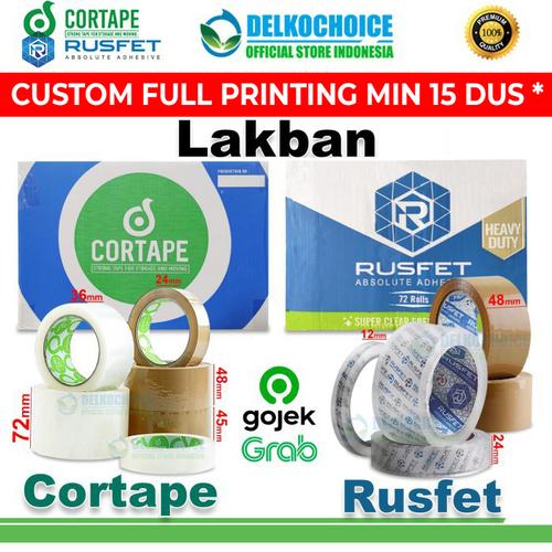 Jual Lakban Isolasi RUSFET CORTAPE VARIAN Solatip OPP Tape OJOL /DUS ...