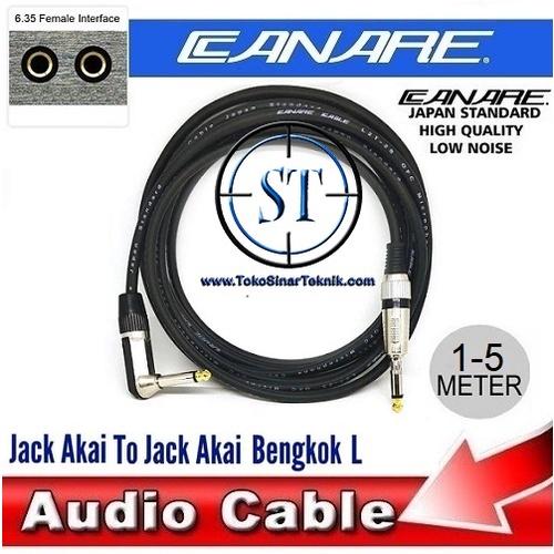 Jual Kabel Jack Gitar Instrument CANARE Audio Cable Akai Mono Lurus ...