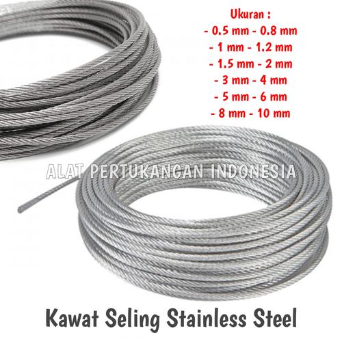 Jual Kawat Seling Tali Sling Stainless Steel 1.2 1.5 1 2 3 4 5 6 8 10 mm - 10 mm - Jakarta Utara ...