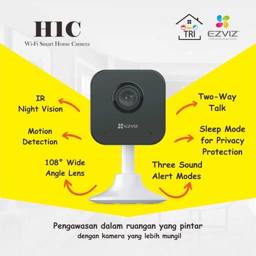 Promo EZVIZ H1C 2MP IP Camera CCTV Internet Indoor Wifi Wireless Kamera - Unit Only - Kota ...