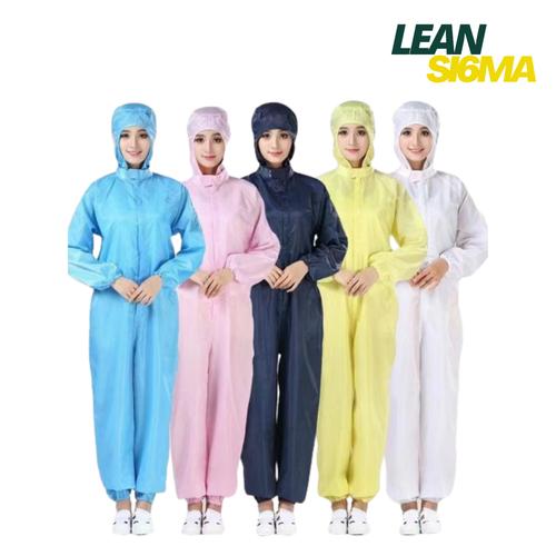 Jual baju jumpsuit ESD antistatic jump suit lab clean room with hooda ...
