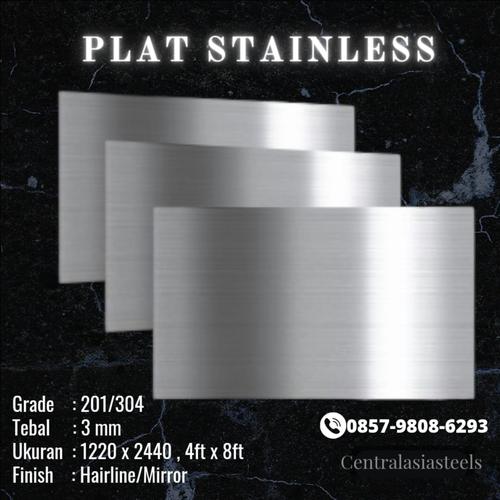 Jual Plat Stainless Steel 3 mm 1219 mm x 2438 mm / 4ft x 8ft "LEMBARAN ...