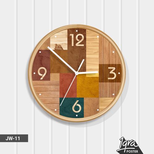 Jual Iqra Poster Jam Dinding Kayu Minimalis Scandinavian Vintage / JW ...