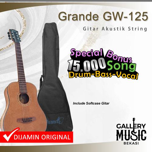 Jual Grande GW 125 Gitar Akustik String Size 3/4 / GW125 Original - NA ...