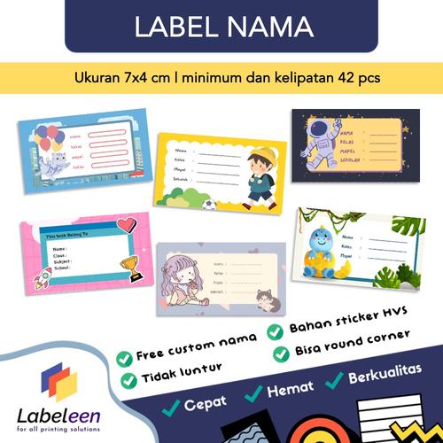 Jual Stiker Nama Custom | Cetak Label Nama | Sticker Label Nama Anak ...