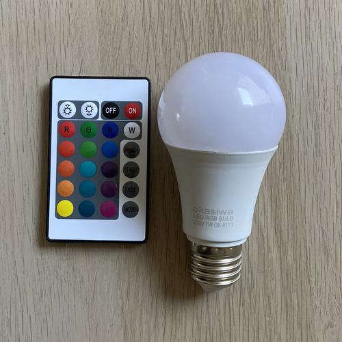 Jual LAMPU BOLHAM LED RGB BULB WARNA WARNI+REMOTE CONTROL OKASIWA 7 ...