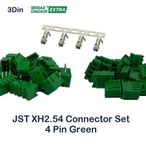 Jual Green JST Connector XH 2.54 4p 4 Pin Set Warna Hijau - Kota ...