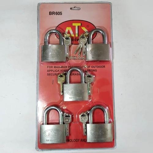 Jual Gembok MASTER KEY ATS ukuran 40mm 50mm 60mm Leher Pendek Isi 5 Pcs ...