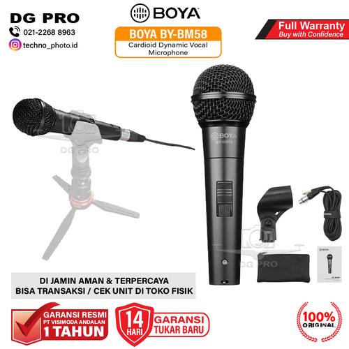 Jual Boya BY-BM58 Cardioid Dynamic Vocal Microphone - Jakarta Pusat - DG PRO | Tokopedia
