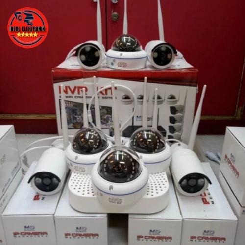 Jual PAKET CCTV IP CAM NVR KIT 10 CHANNEL 8 CAMERA WIRELESS WIFI 8MP ...