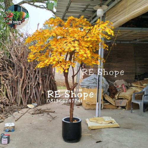 Jual pohon besar artificial - pohon maple dekorasi - bunga hias plastik ...