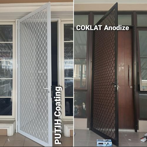 Jual Daun Pintu expanda aluminium klasik kawat nyamuk baja COATING ...