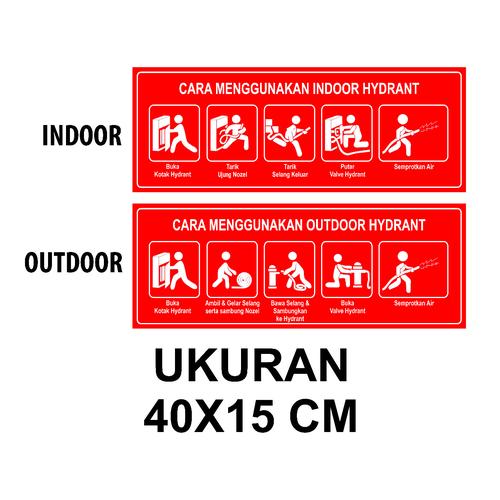 Jual STIKER CARA MENGUNAKAN OUTDOOR HYDRANT 30X10CM - OUTDOOR, 30x10 ...
