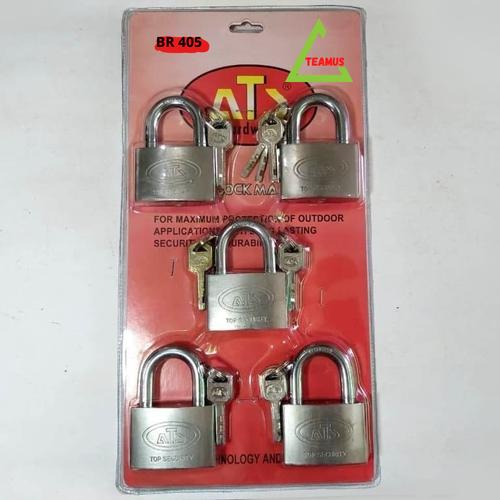 Jual Gembok MASTER KEY ATS ukuran 40mm 50mm 60mm Leher Pendek Isi 5 Pcs ...