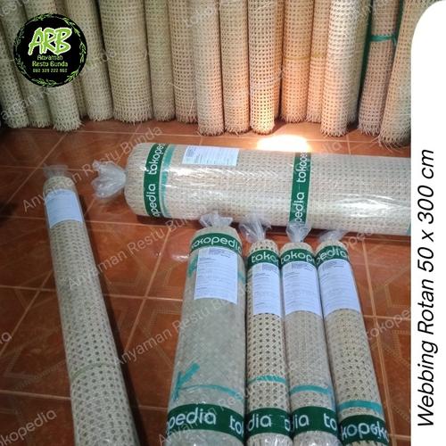 Jual anyaman rotan asli lembaran motif bunga tanjung / webbing rotan ...