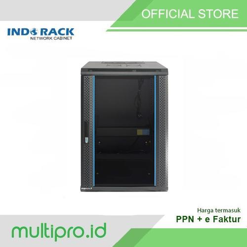 Promo Indorack 15U Wallmount Rack Depth 600mm Double Door 19" WIR6015D ...