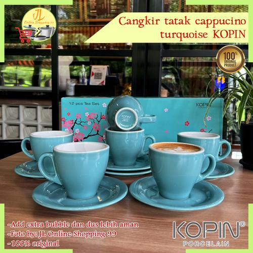 Jual KOPIN cangkir set 6 pasang warna turquoise KPI-01 TWO TONE KOPIN ...