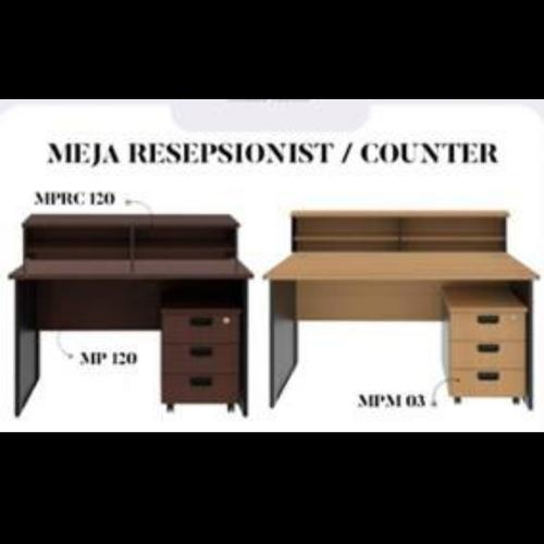 Jual meja resepsionis meja kasir expo 120CM dgn laci dorong - Kab ...