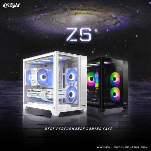 Promo Casing Enlight Z6 - Micro-ATX Gaming Case Tempered Glass Panel ...