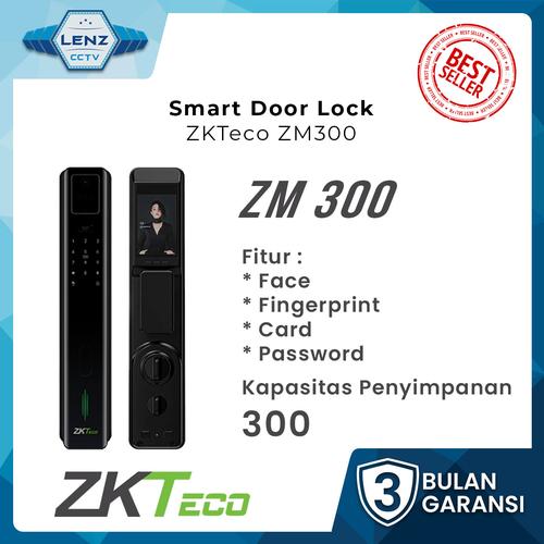 Jual Smart Door Lock ZKTeco ZM 300 / Smart Doorlock Face Recognition ...