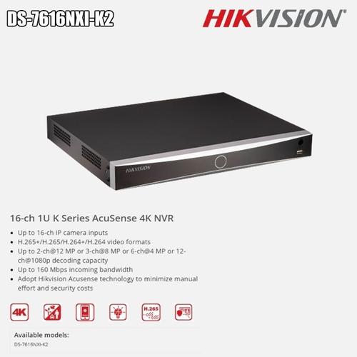 Jual HIKVISION NVR DS-7616NXI-K2 16CH ACUSENSE 4K FACE CAPTURE 2 SLOT ...