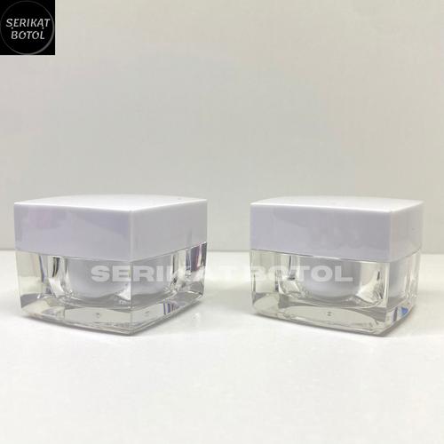 Jual POT CREAM 10GR SQUARE WHITE PUTIH 10 GR ACRYLIC AKRILIK GRAM - Kab ...