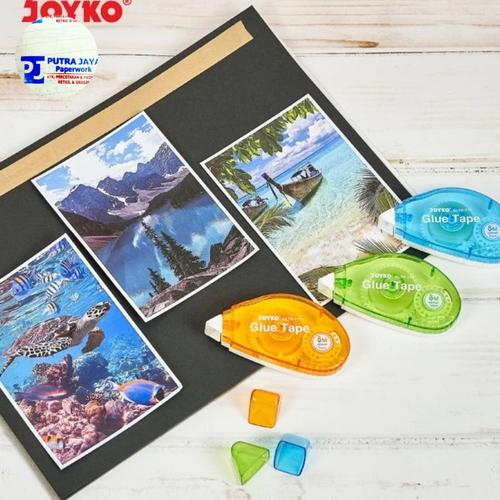 Jual Lem Roll/ Glue Tape Double Tape JOYKO 8meter /Alat Lem Kertas ...