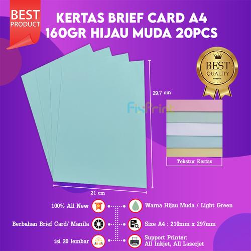 Jual Kertas Karton Brief Card Kertas BC A4 160 Gsm isi 100 lembar - 50 ...