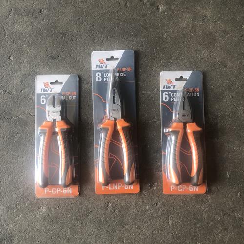 Jual Tang potong, tang lancip, dan tang kombinasi IWT warna orange ...
