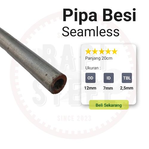 Jual pipa besi seamless OD 12mm ID 7mm tebal 2.5mm - 20cm - Kota ...