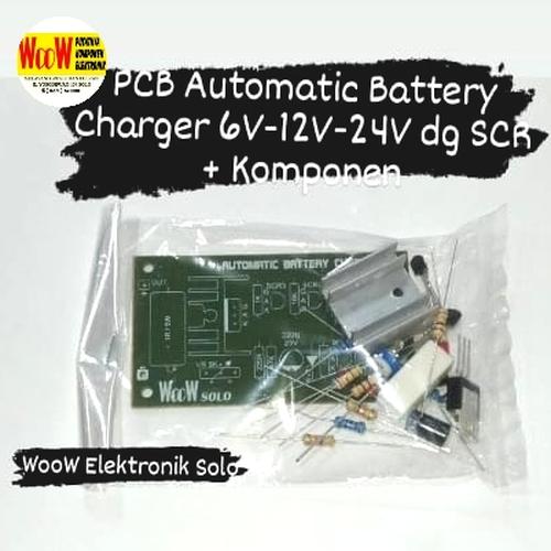 Jual PCB Automatic Battery Charger 6V-12V-24V dg SCR + Komponen - Kota ...