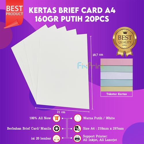 Jual Kertas BC/BW Kertas Undangan Kertas Briefcard A4 isi 20/50/100 ...