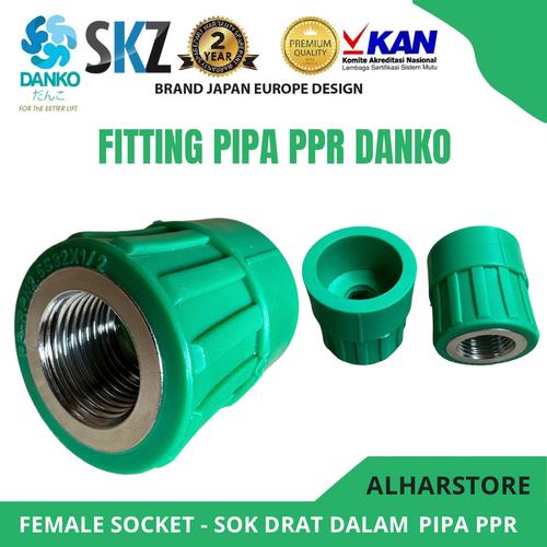 Jual Sok Drat Dalam PPR Danko - Female Socket Sambungan Instalasi Pipa ...