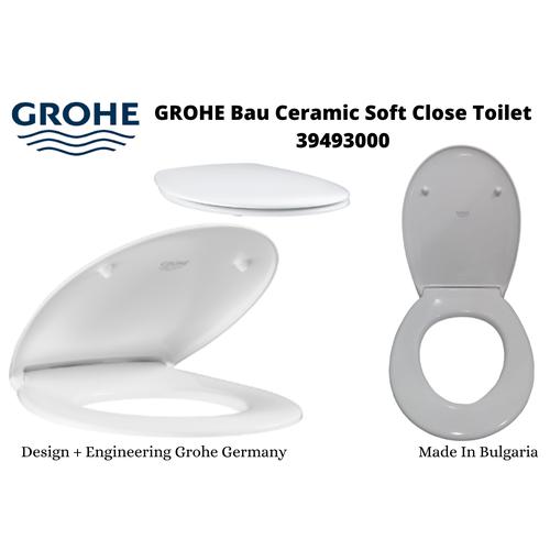 Jual Grohe Bau Ceramic WC seat Soft Close Toilet 39493000 - Kota ...
