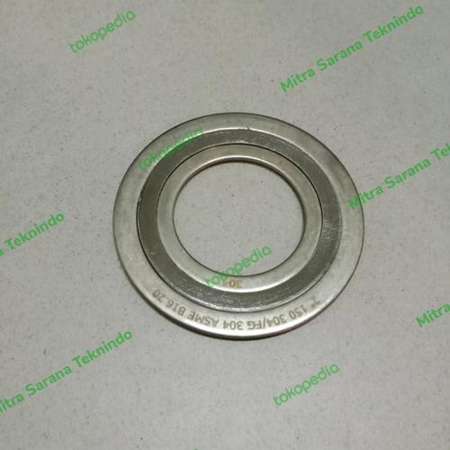 Jual Spiral Wound Gasket SWG Stainless SS 304 ANSI 150 1 1/2" inch DN40 ...