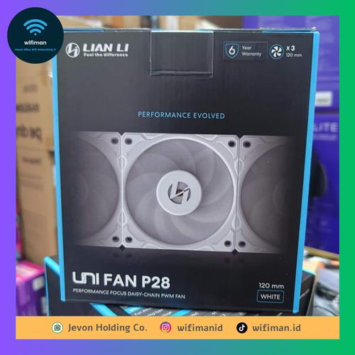 Jual Lian Li UniFan P28 Triple Single Fan 12cm Black White Hitam Putih ...