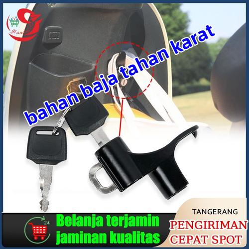Jual Kunci Pengaman Helm Anti Maling Universal Ukuran Untuk Stang Motor ...