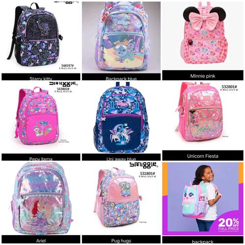 Jual Smiggle Backpack Ori- Ariel, Uni Away, Uni fiesta, Kitty, Starry ...