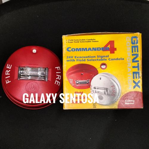 Jual SELECTABLE CEILING STROBE GENTEX TIPE GCS24CR, RED, 24V DC ...