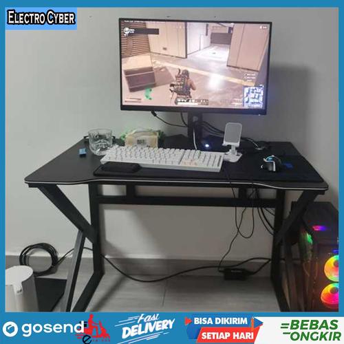 Jual Meja Komputer Laptop PC Rangka Meja Stabil dengan Lubang Kabel ...
