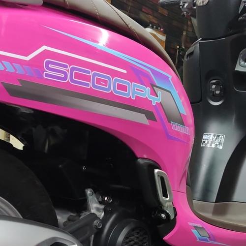 Jual Scoopy striping transparan design 1 | striping motor | sticker ...