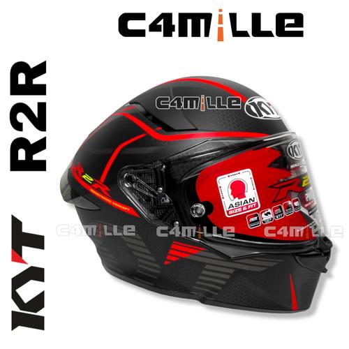 Promo HELM KYT R2R CONCEPT MATT BLACK RED DOUBLE VISOR FULL FACE - XL ...