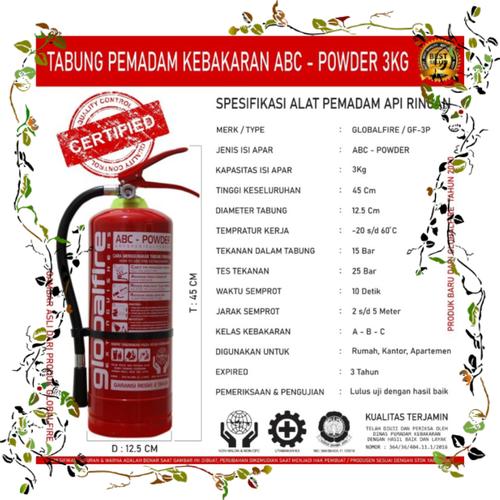 Jual SUPER TABUNG PEMADAM KEBAKARAN 3KG APAR 3 KG POWDER - Jakarta ...