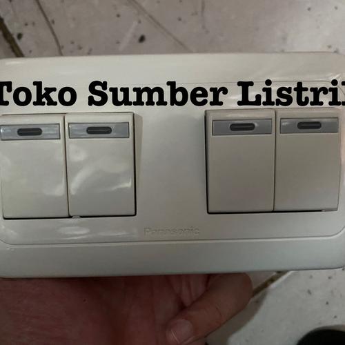 Jual Saklar seri panasonic indikator lampu isi 4 gang inbo gandeng ...