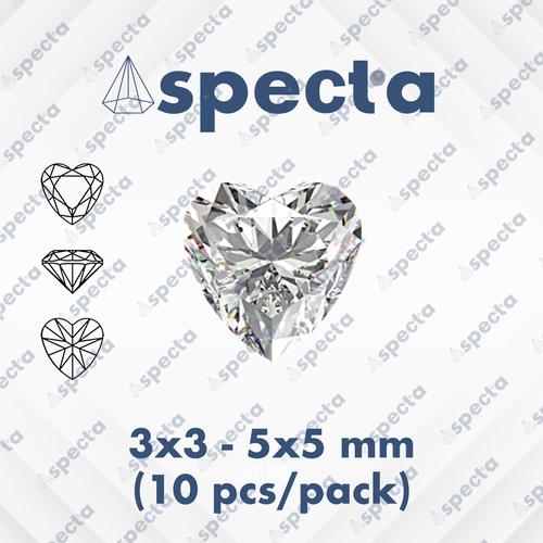 Jual Heart White 1st Quality 3x3-5x5 mm Batu Permata Zirconia - 5x5 mm ...
