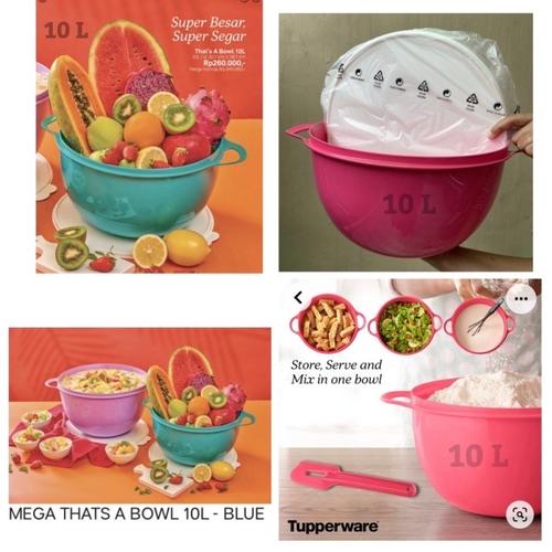 Jual Bowl super besar Tupperware warna biru ukuran 10 Liter - ThatsBowl ...