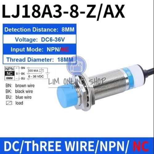 Jual SENSOR PROXIMITY LJ18A3-8-Z/AX NPN NC Inductive 3-Wire 6-36VDC - Jakarta Barat - TOKO LIM ...